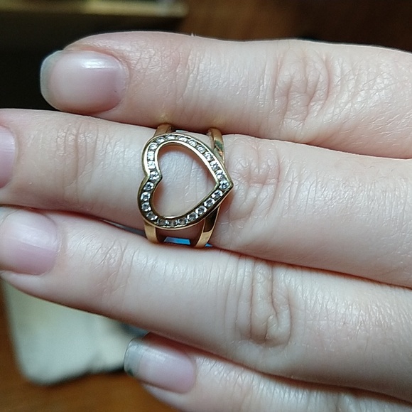 Jewelry | 925 Thailand Gold Plated Sterling Silver Heart Ring | Poshmark